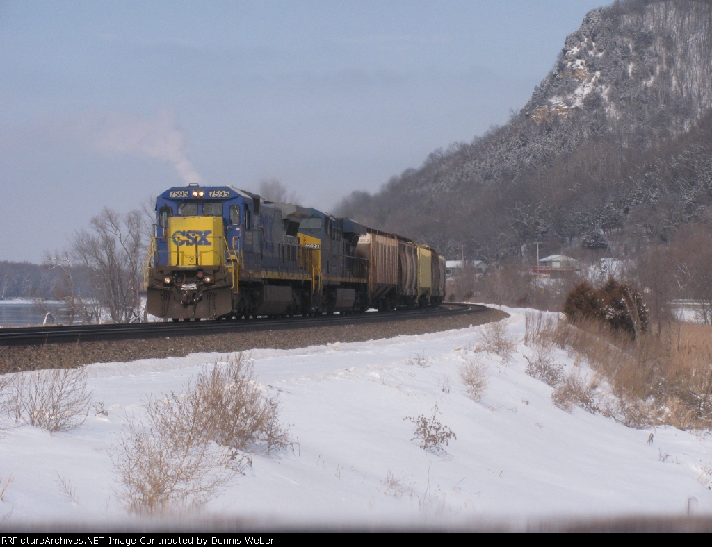 CSXT 7595 BNSF's Aurora Sub.